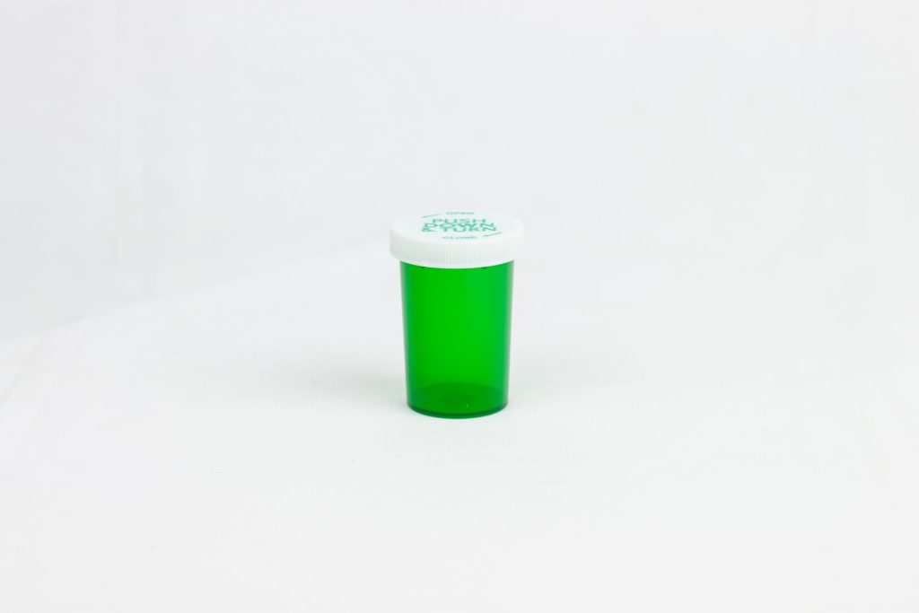 20 Dram Green Push-Turn CR Vials | Wholesale Pharmacy | 1000/Case ...