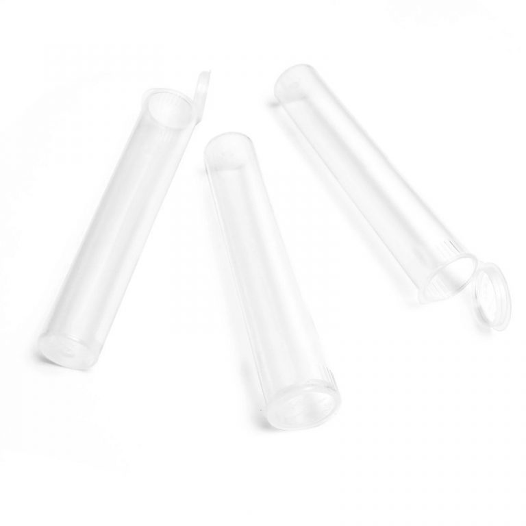 98mm Translucent Clear Pre-Roll Tubes Child Resistant - Pack of 1000