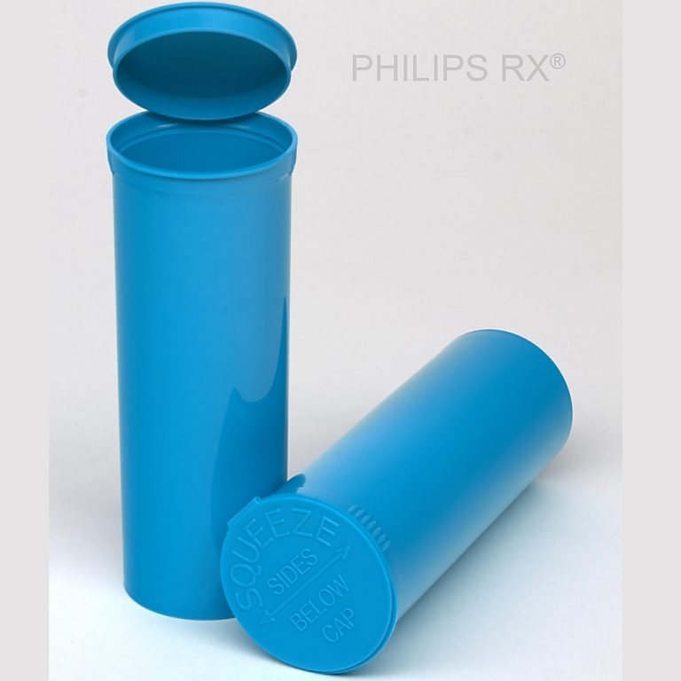 PHILIPS RX® 60 Dram Opaque Aqua Pop Top