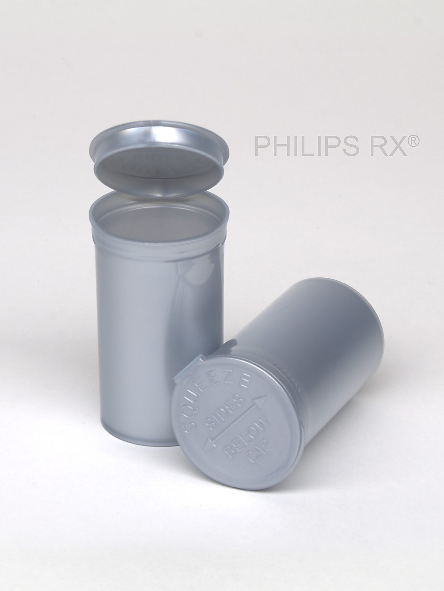 PHILIPS RX® 19 Dram Opaque Silver Pop Top Containers (225 per box)