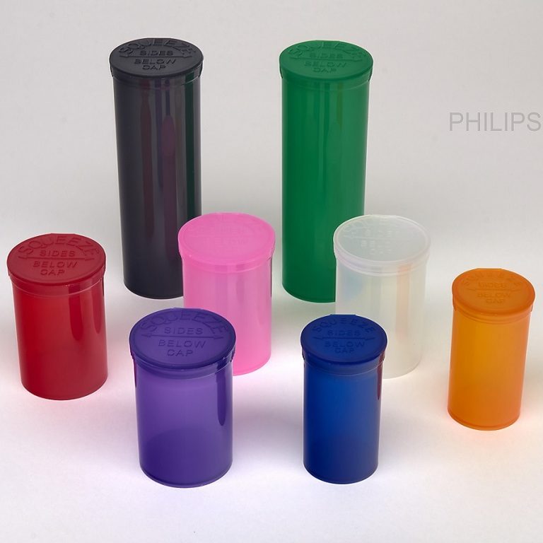 Vials | ScriptPro Compatible Vials | Reversible Cap Vials | Thumb Tab Vials