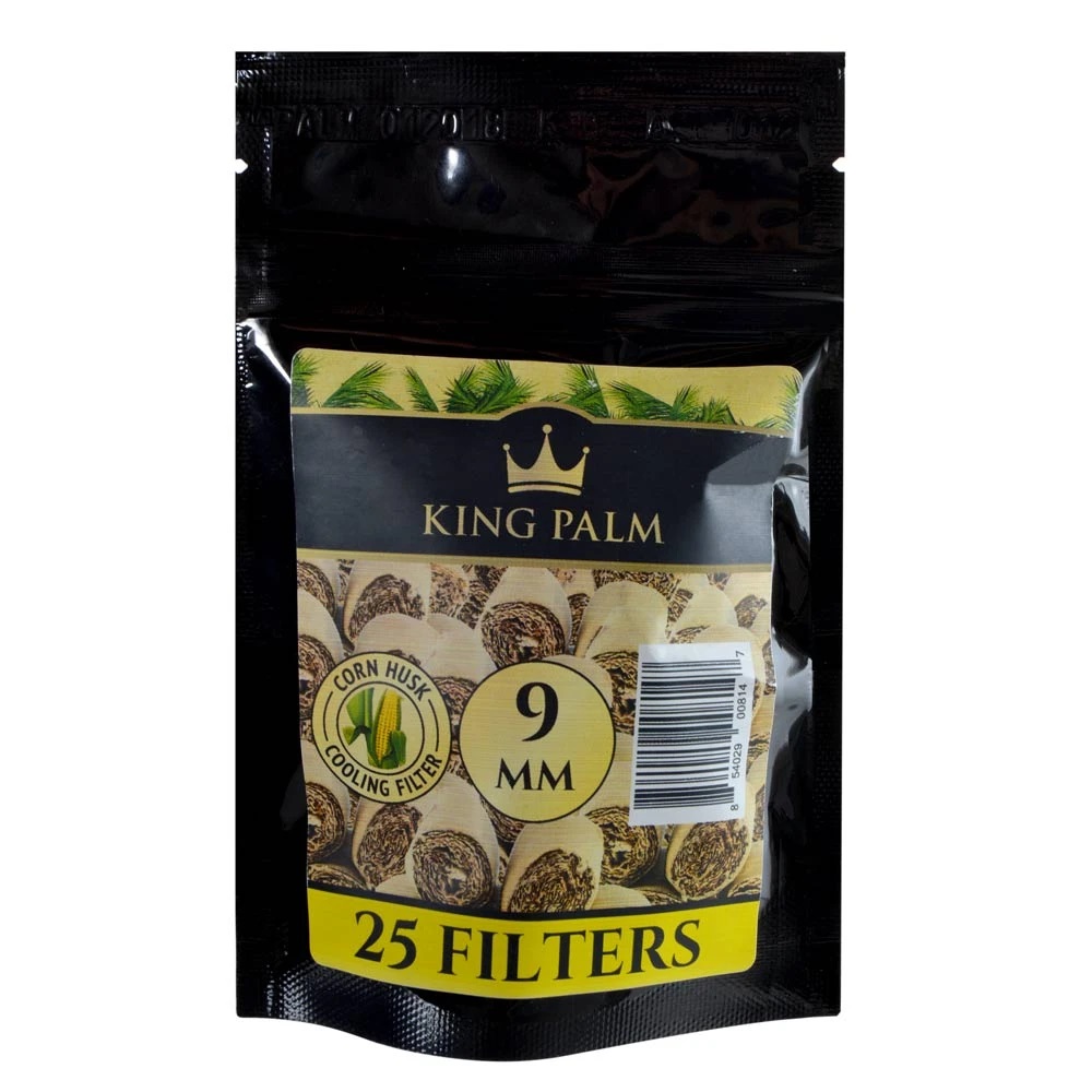 King Palm Natural Corn Husk Cooling Filters – 9mm