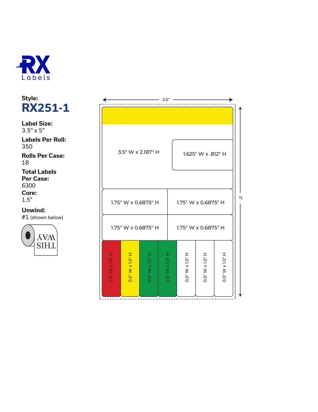 Buy Whole sale RX-251–1 Prescription Label